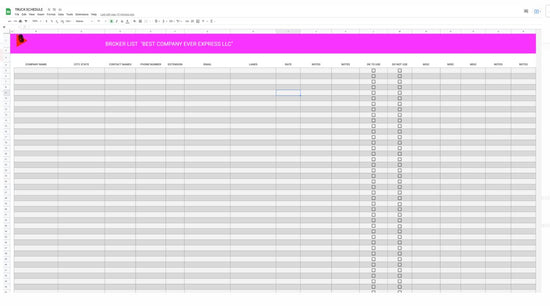 All in one Trucking Dispatching Spreadsheet – Downloadable Carrier ...