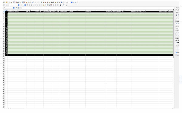 Dispatcher Templates – Downloadable Carrier Databases